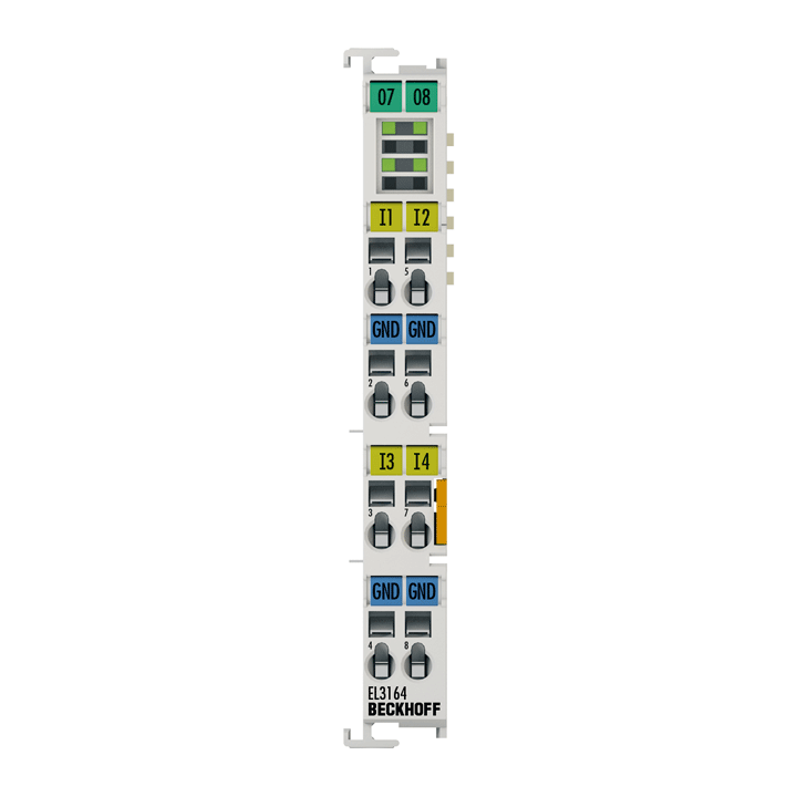 Beckhoff EL3164 EtherCAT Terminal Analog Input, 0–10 V, 16-bit, 4 Chan ...