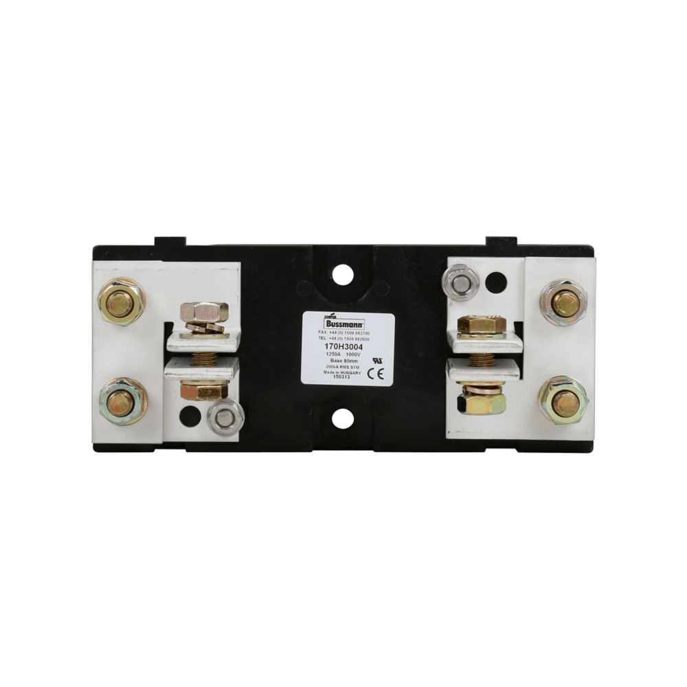 Eaton Bussmann 170H3004 High Speed Fuse Base, 1250A 1000V AC/DC, 80mm ...