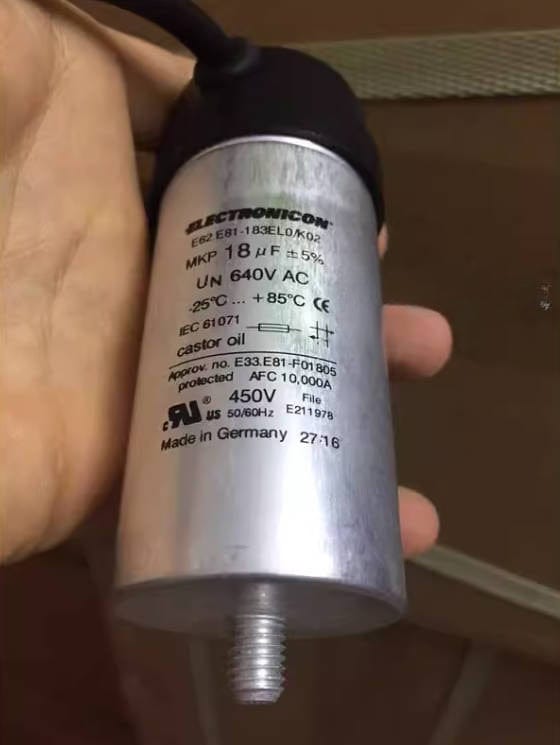 ELECTRONICON E62.E81-183EL0/K02 E62 Series Heavy Duty AC Capacitor, 18 ...