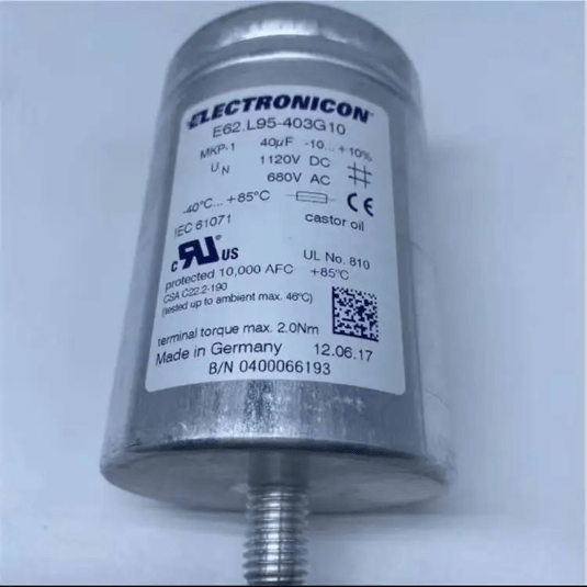 ELECTRONICON E62.L95-403G10 E62 Series Capacitor, 40 µF, 680 V AC ...