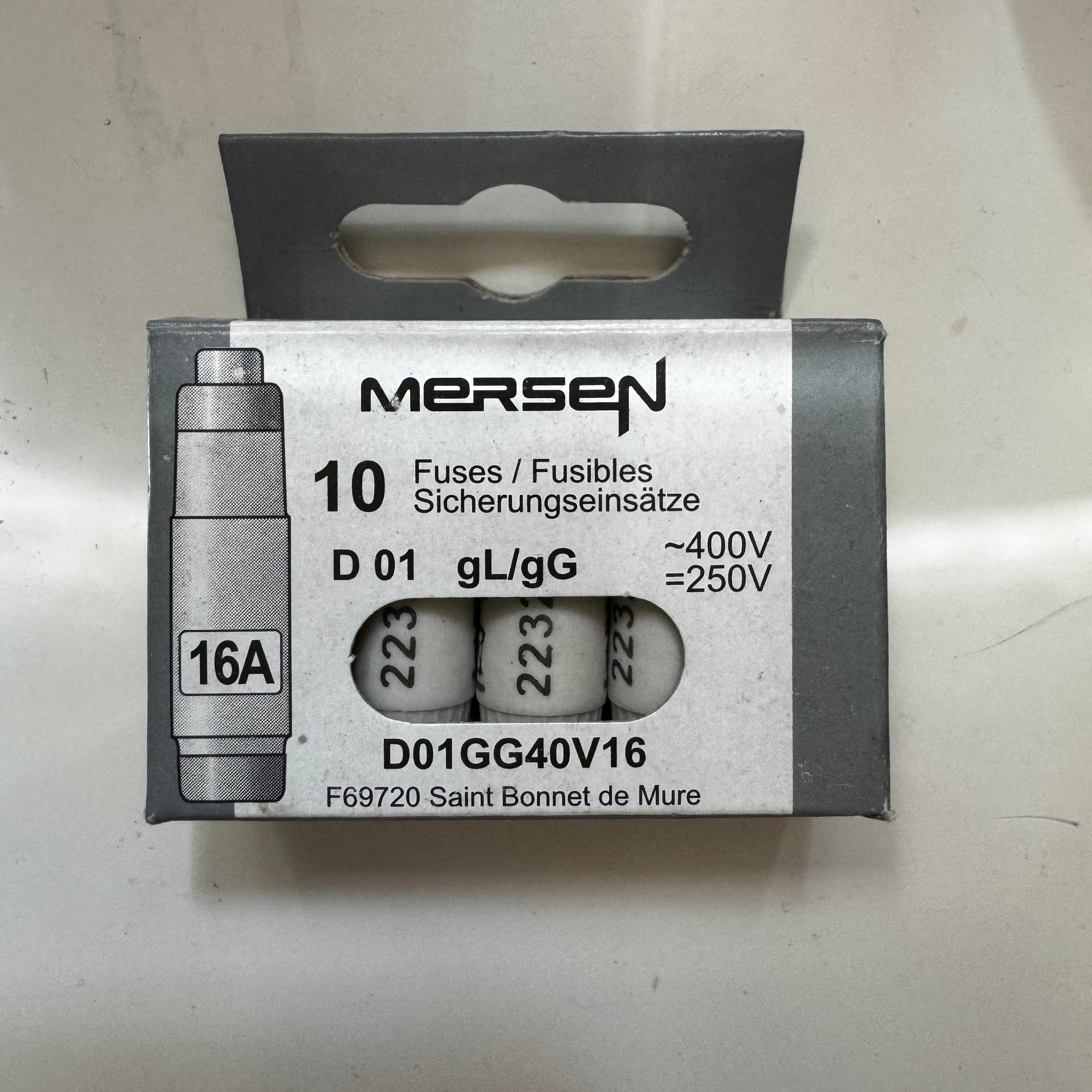 Mersen D01GG40V16 / R223023 NEOZED Size D01 gG Low Voltage Fuse Link ...