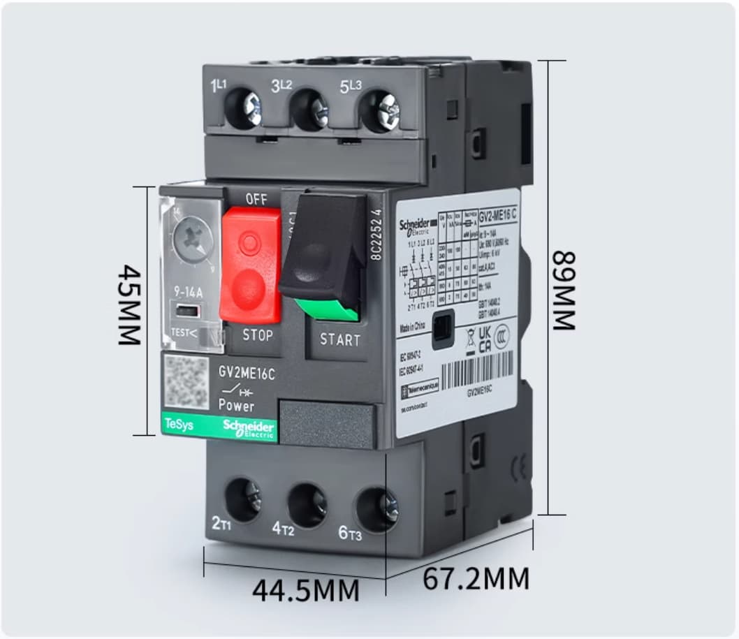 Schneider Electric GV2ME32 TeSys Deca Motor Circuit Breaker, 24-32 A ...
