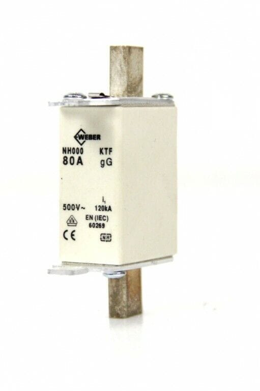 Weber NH000 KTF M 63A 500V gG Fuses (3 Pieces) – Apexon Solutions LLC
